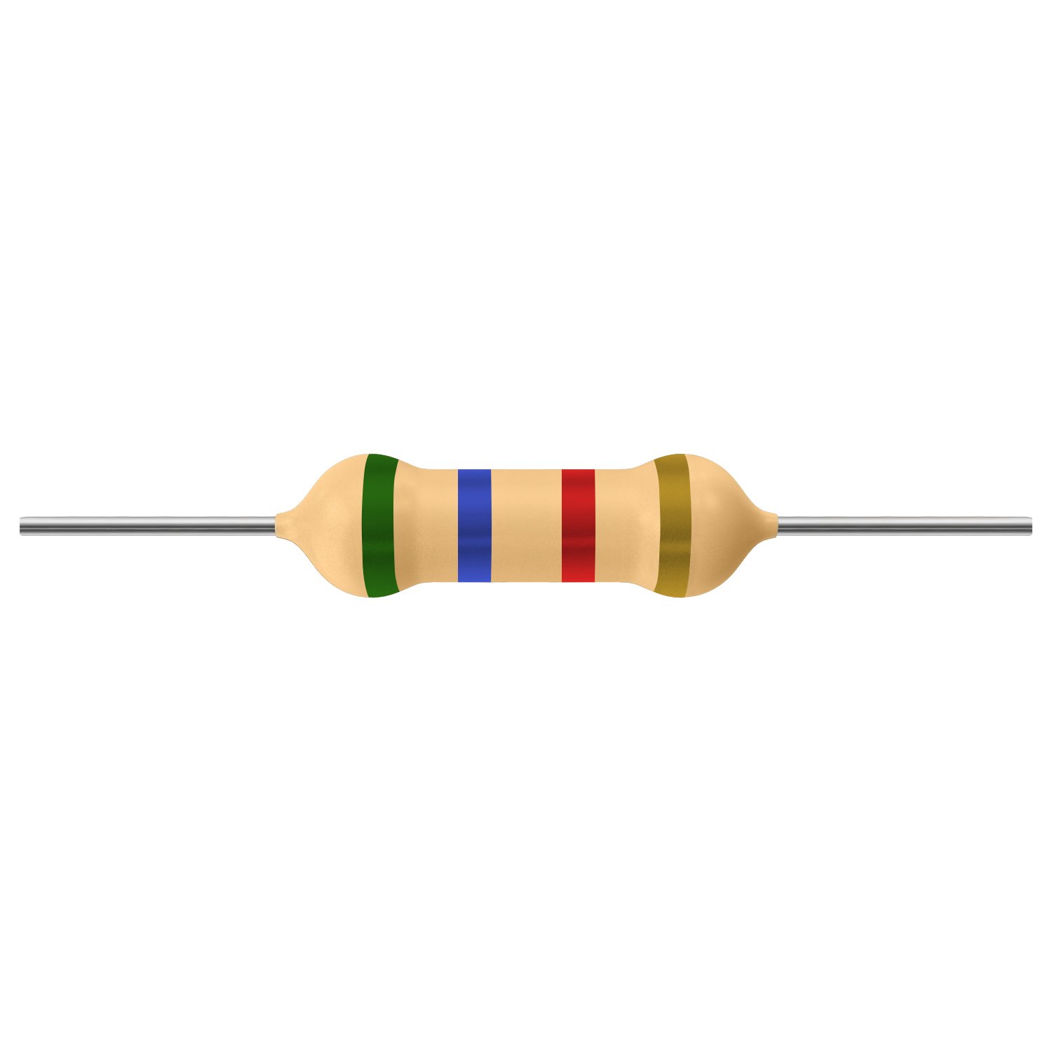 Resistor 5K6 Ohms com Potência 1/4W e Precisão de 5%