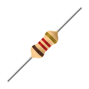Resistor 1K2 Ohms com Potência 0,125W e Precisão de 5%