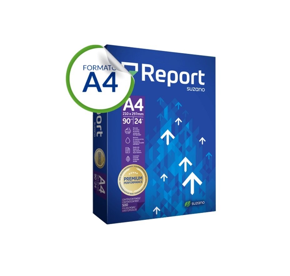 500 Folhas De Papel Sulfite Report Premium 90g/m² A4