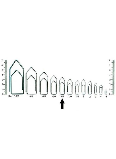 Caixa de Clips 3/0 Galvanizado 50 Unidades Bacchi