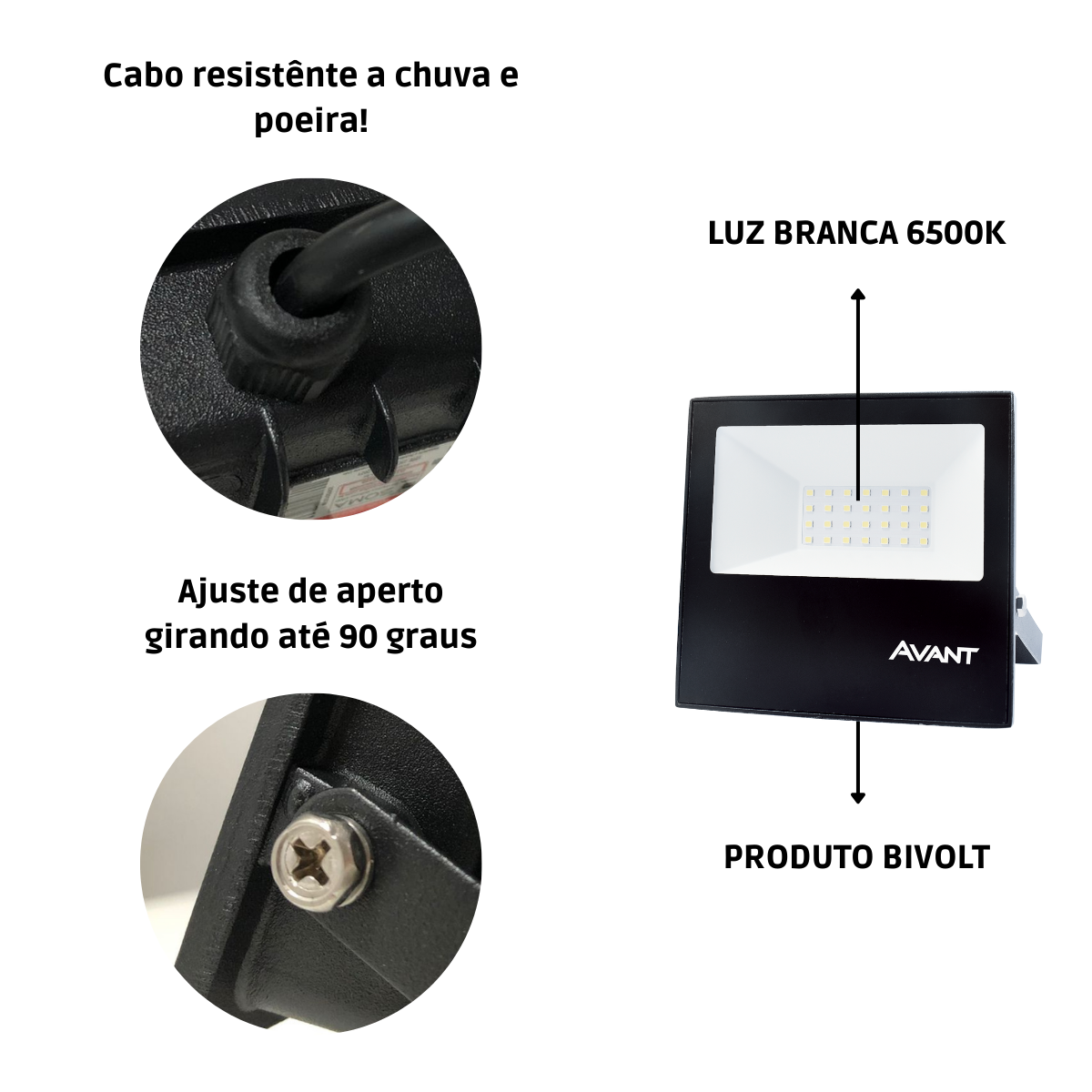 Refletor Led Avant 30W 6500K Bivolt