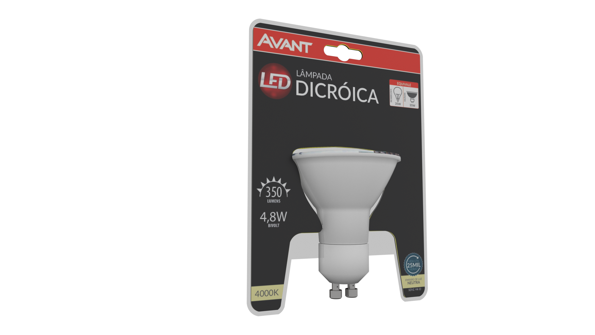 Lâmpada Led Dicróica Mr16 4 8w Neutro 4000k