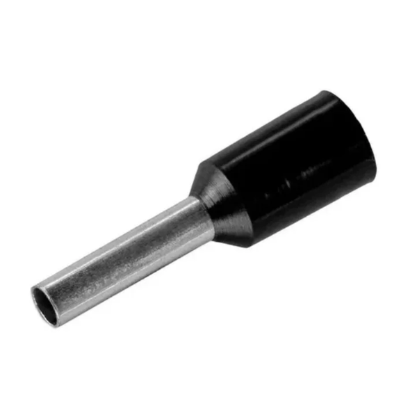 Terminal Pré-Isolado Pino Tubular 1,5mm² - Preto - 50 Unidades