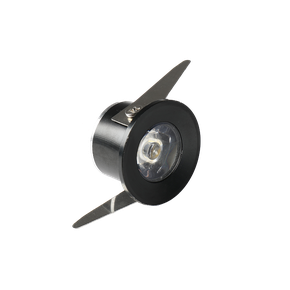 Mini Spot Led de Embutir Redondo 1W 3000K Preto