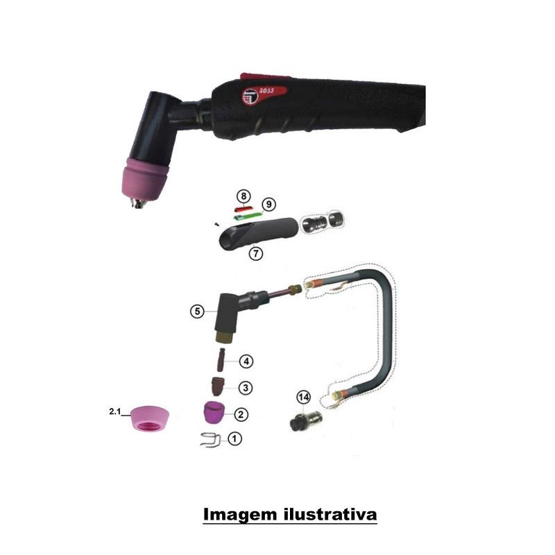 Eletrodo Corte Plasma P/ Tocha Tocha Sg55 Balmer