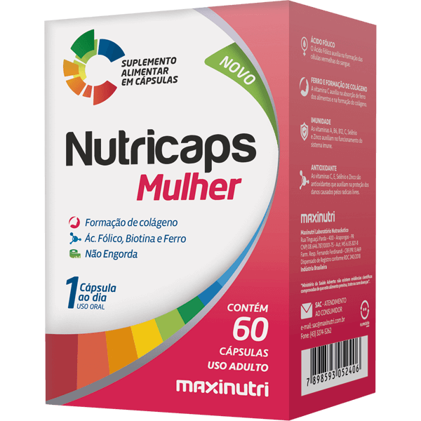 Nutricaps Mulher 60 Cápsulas Maxinutri