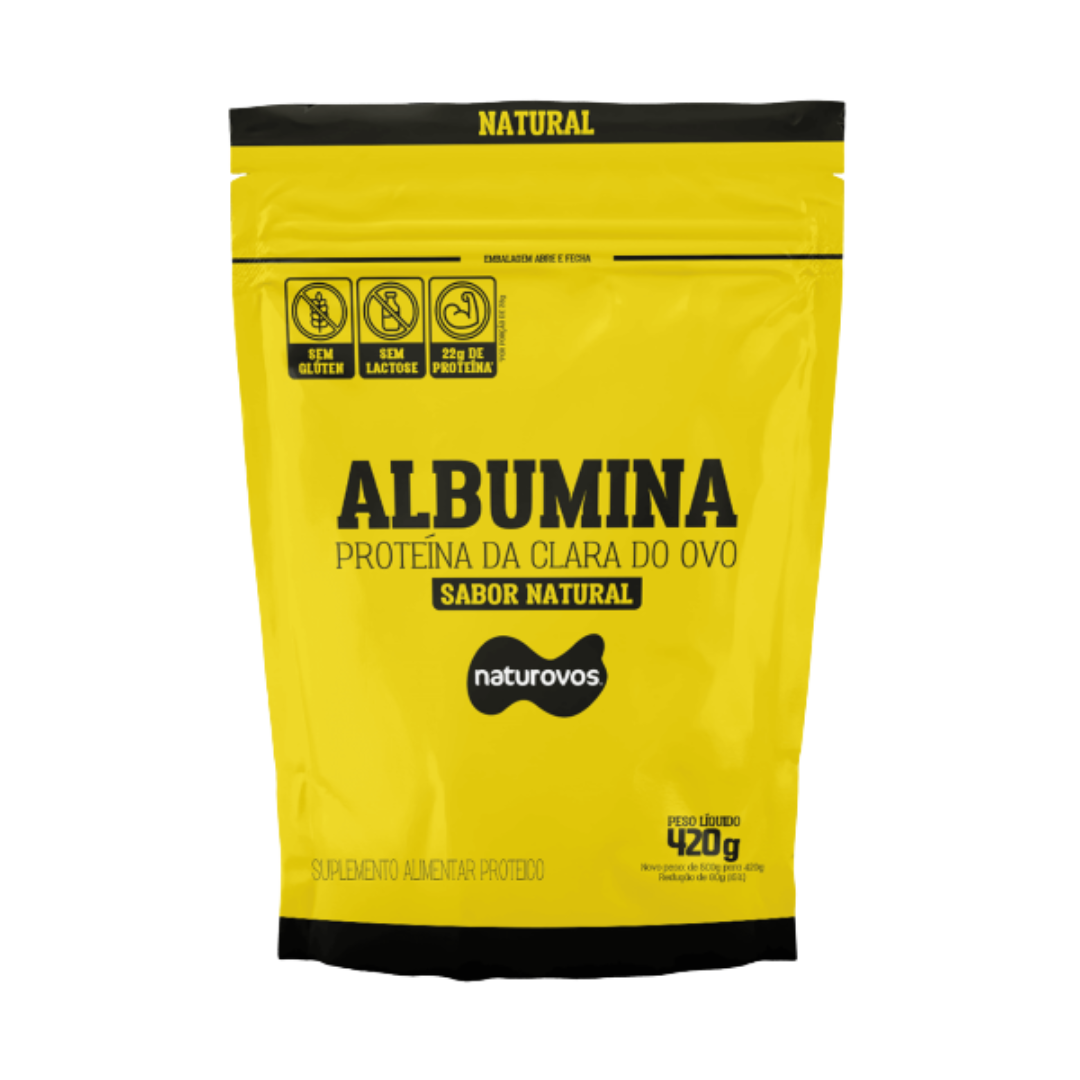 Albumina Sabor Natural 420g Naturovos