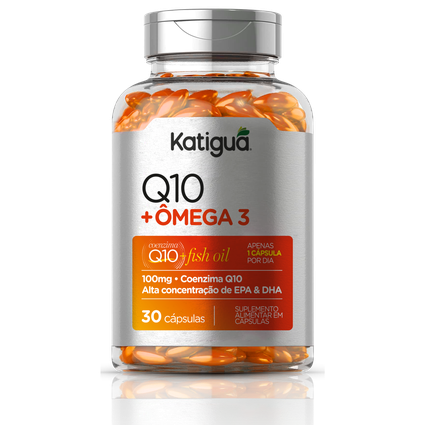 Coenzima Q10 + Ômega 3 30 Cápsulas Katiguá