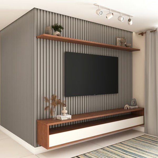 Painel Ripado Crosswall Cinza Urbano 12cm Arquitech (Cx 9Br)