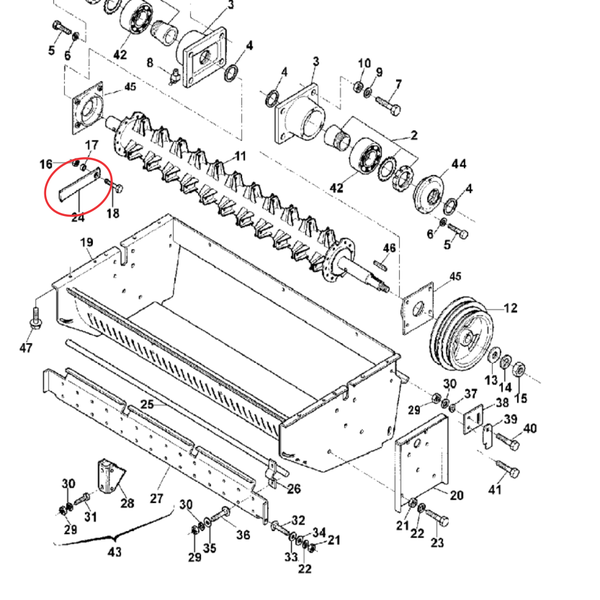 Faca do Picador C/ Dente dos 2 Lados DQ34008UFFD - Agro Rurale