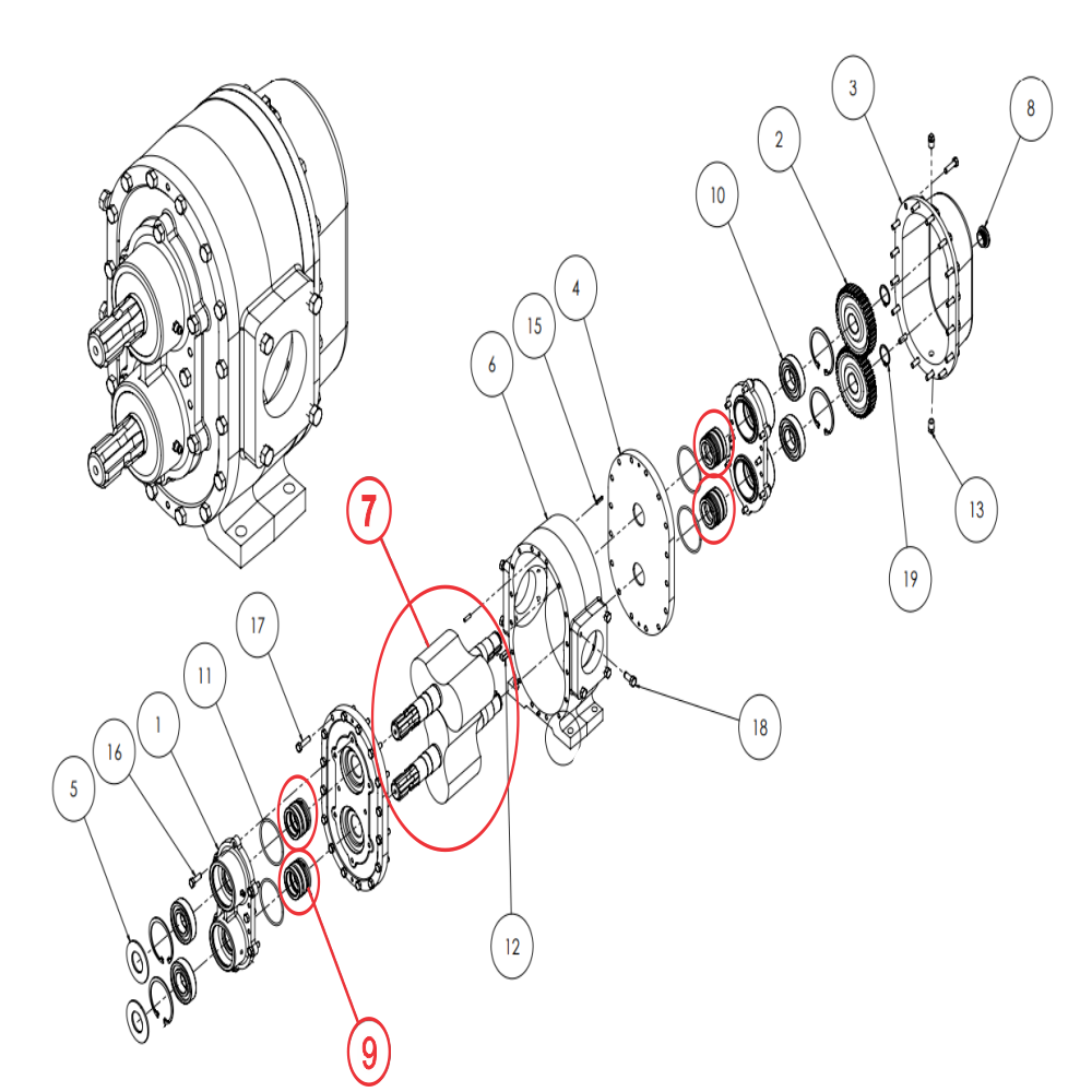 Kit 2 Rotor Lobular Com 4 Selos Mecânicos Para Tanque de Esterco Mepel ...