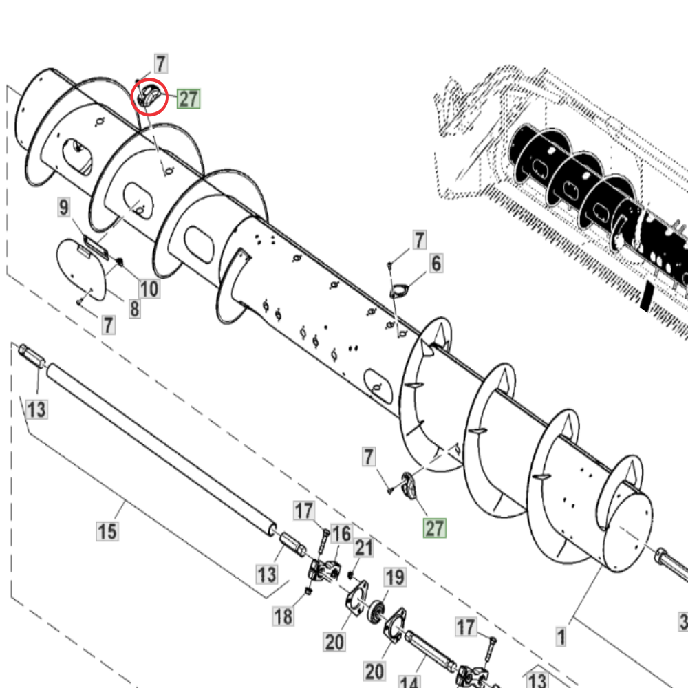 Kit 5 Guias de PU do Dedo Retrátil para Colheitadeiras John Deere ...