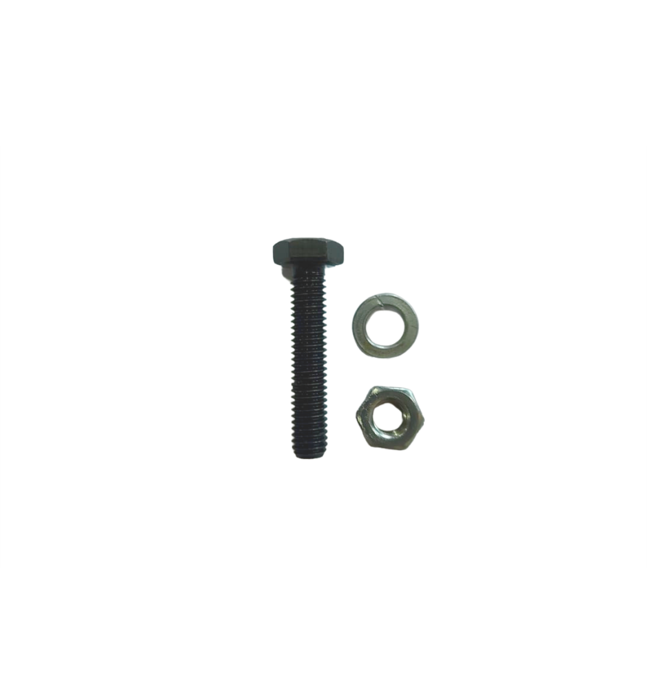 Kit 10 Parafusos Sextavados M6 x 30mm de Aço Com Arruela de Pressão e Porca