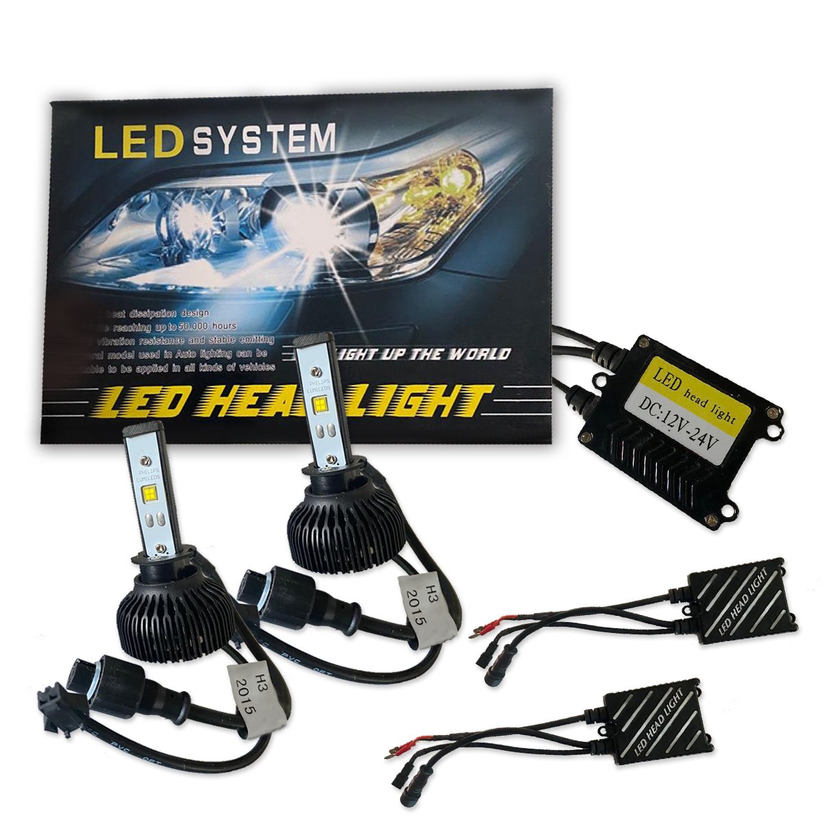 Kit Super LED H3 Lumileds 7000Lm 6000K Bivolt Rayx