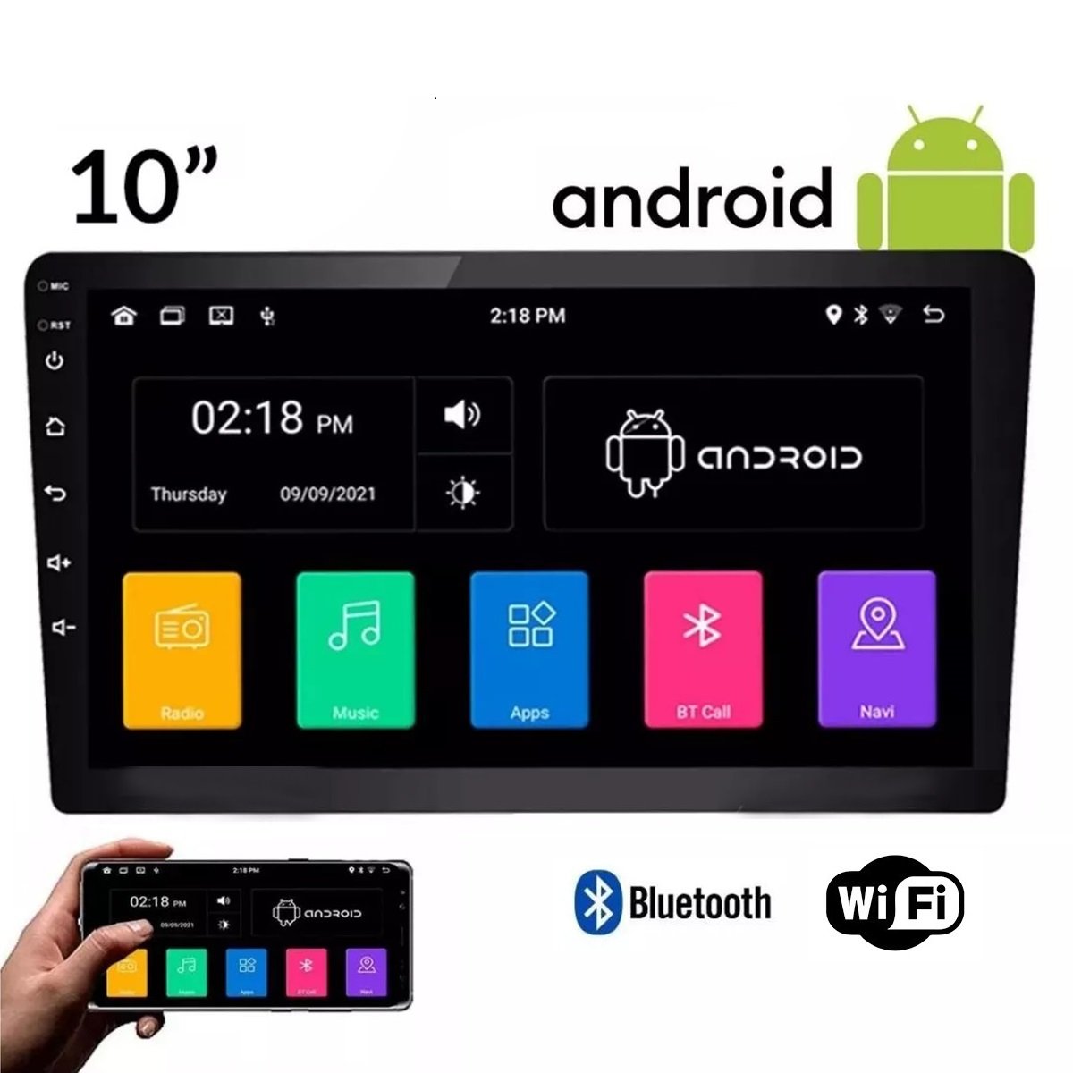 Central Multimídia 10" Android GPS RS1002BR Prime Roadstar