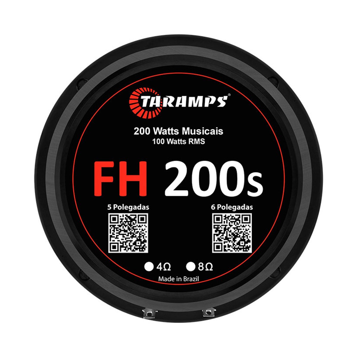 Alto Falantes 5 Taramps 100W+100W RMS 4 Ohms FH 200S (Par)