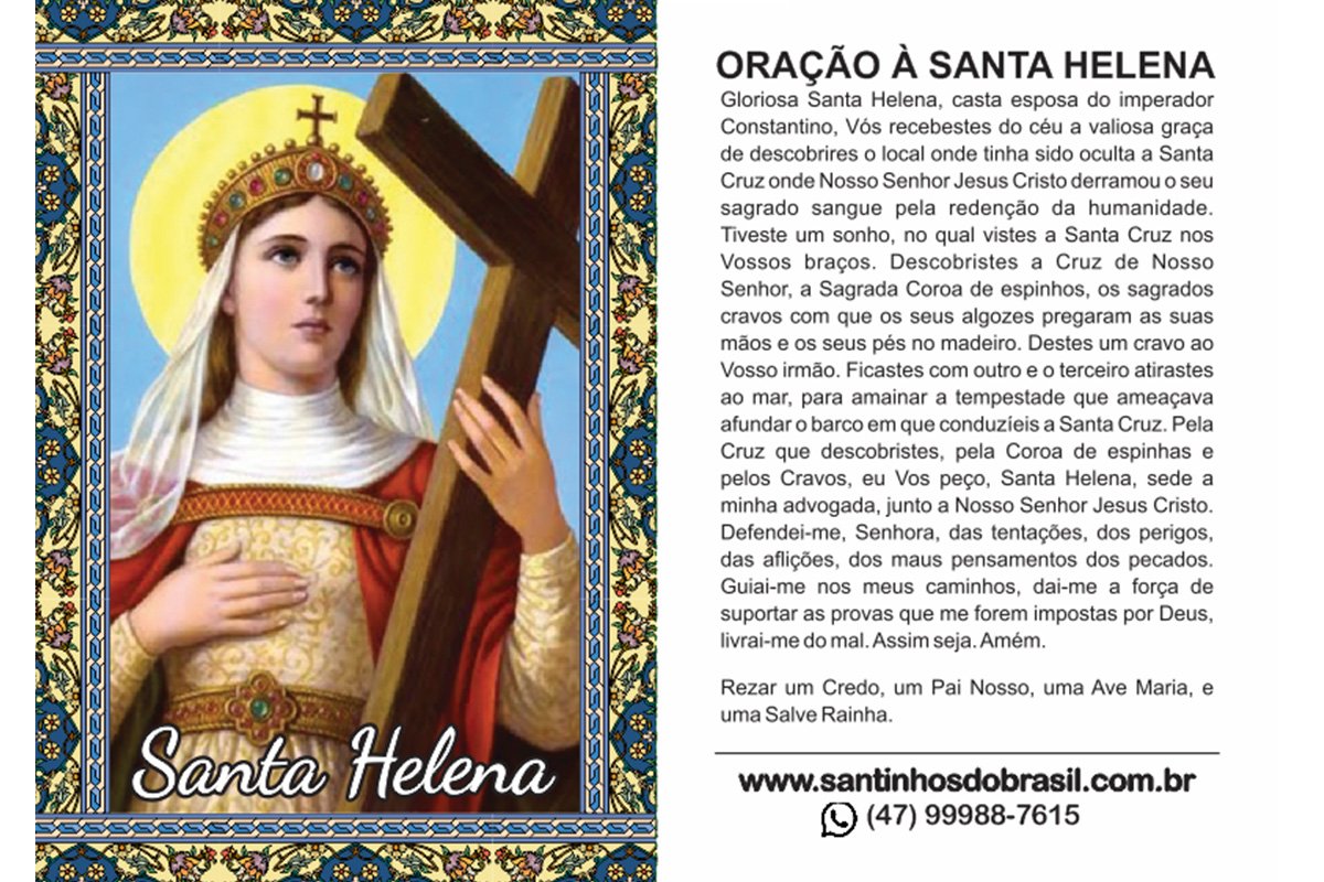 Oração a Santa Helena I Santinhos do Brasil