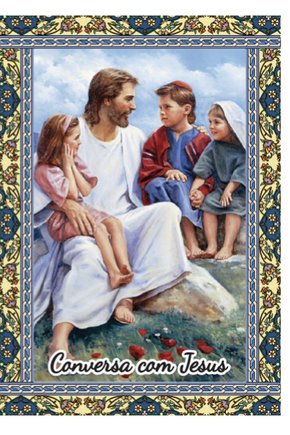 Santinhos Conversa com Jesus PE - 7x10 cm