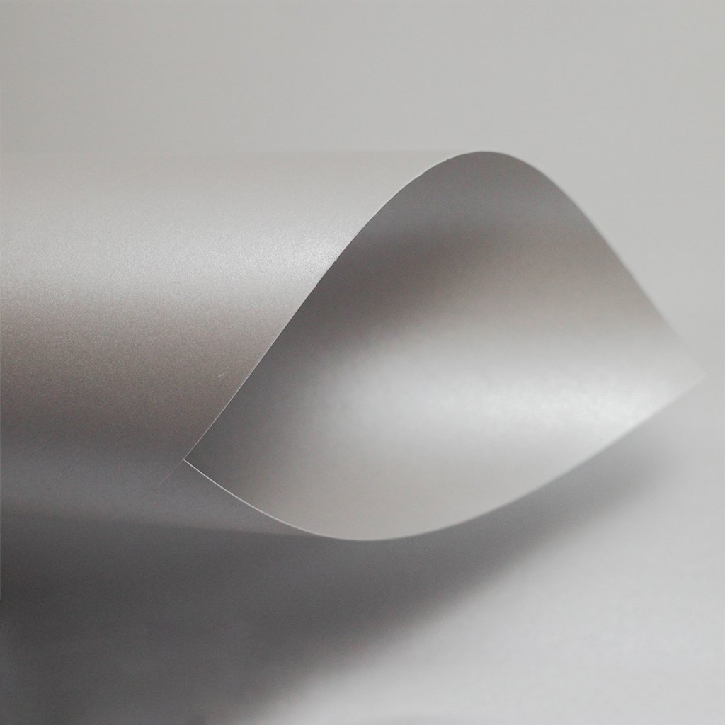 Papel Perolado 180g – Formato A4 Prata - 10 folhas