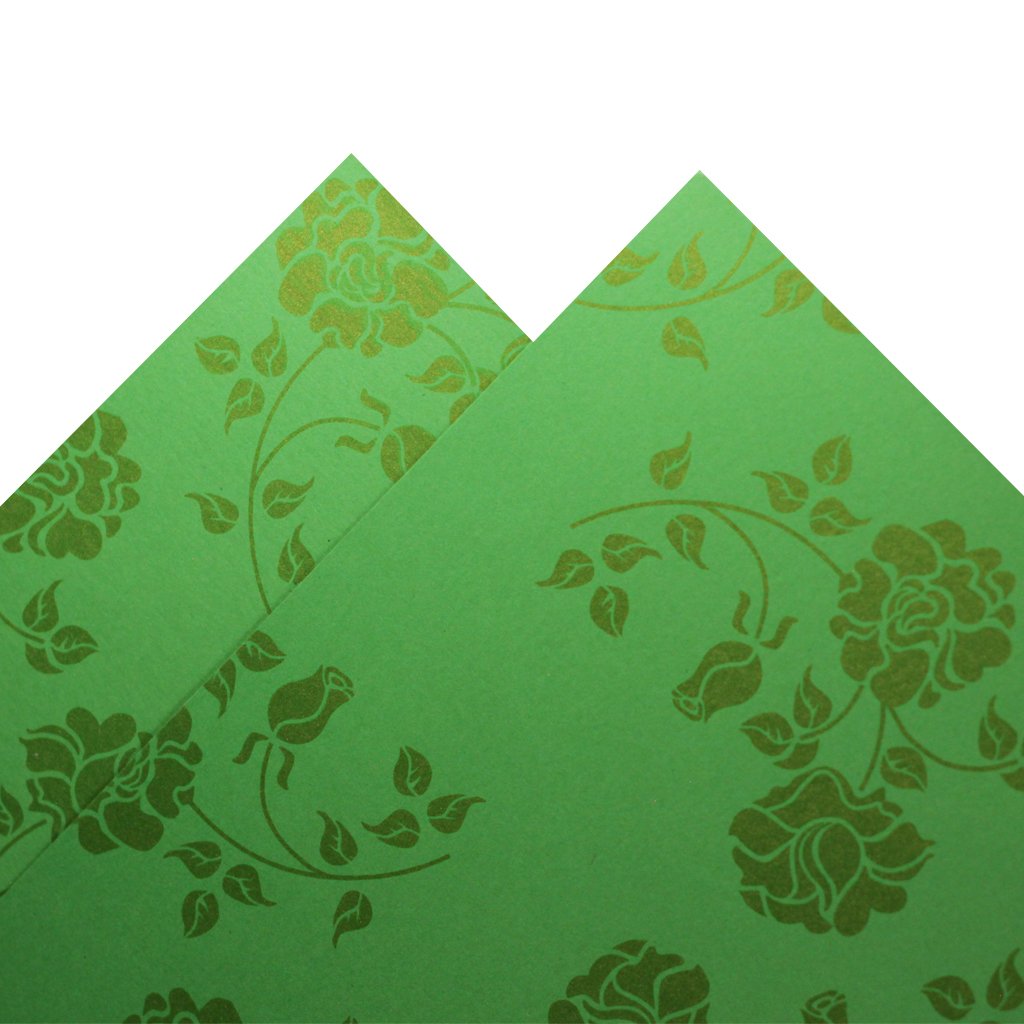 Papel Scrapbook Floral 180g - Pacote com 10 Folhas 30,5x30,5cm Verde ...