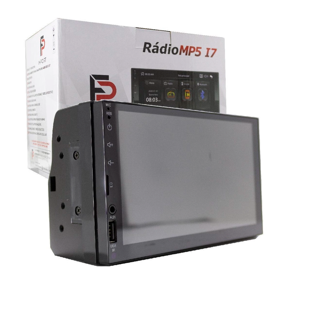 CENTRAL MULTIMÍDIA I7 MP5 CARPLAY/ANDROID AUTO BT/USB/SD FP IMPORT