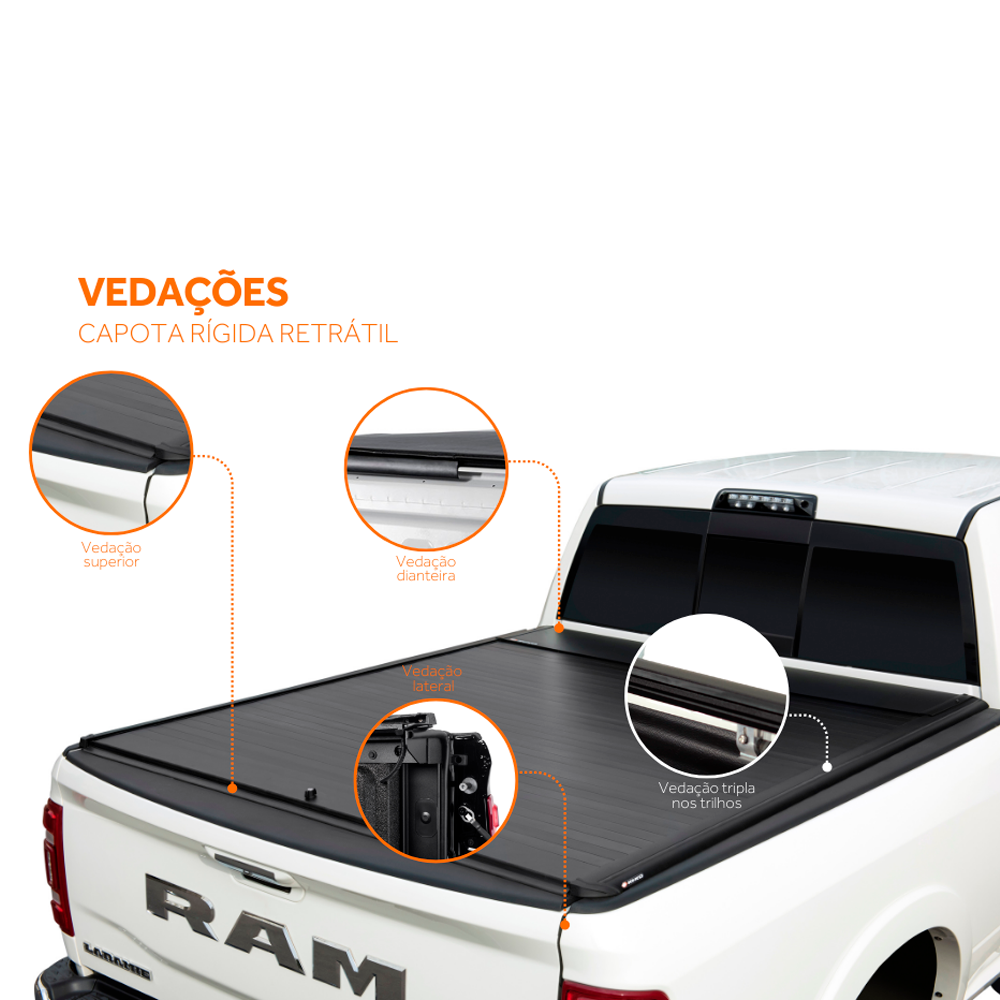 CAPOTA RETRÁTIL AUTOMÁTICA RAM 2500/3500 S/RAMBOX 19/ KEKO