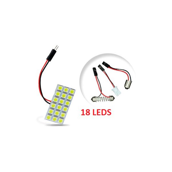 Placa Led Universal 12v (18 Leds) **acompanha 3 Adaptadores****
