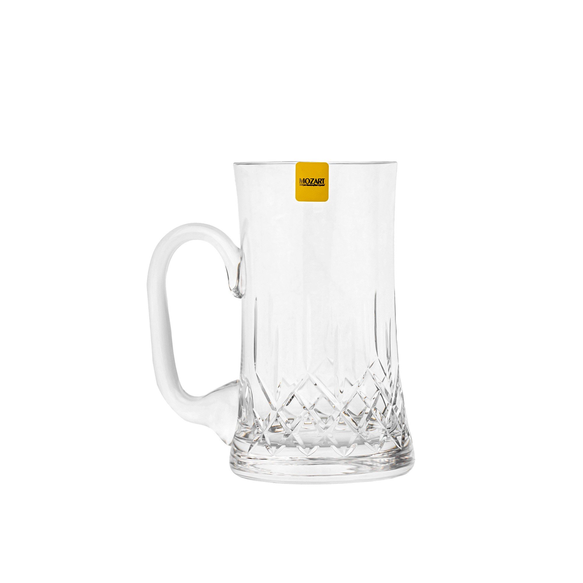 Caneca Chopp C/ Alça Lapidado Artesanalmente - Incolor