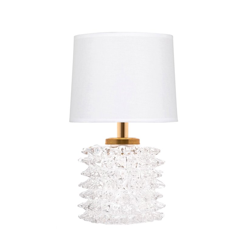 Abajur Murano Rostratto Cilindro Cristal Transparente