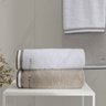 Toalha Rosto Trussardi Montello Branco Barra Bege