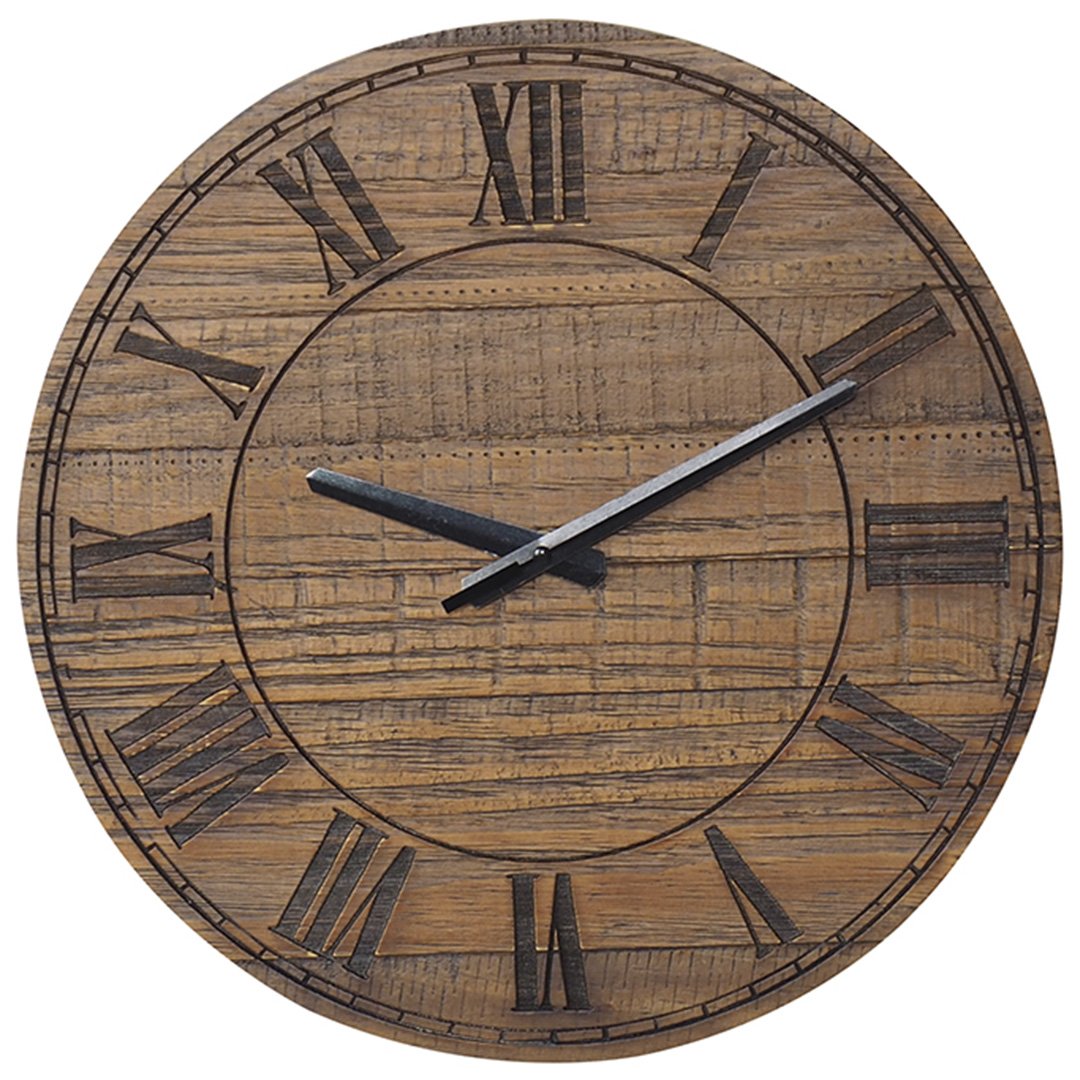 Relógio rústico de madeira - romanos Rustic Brown