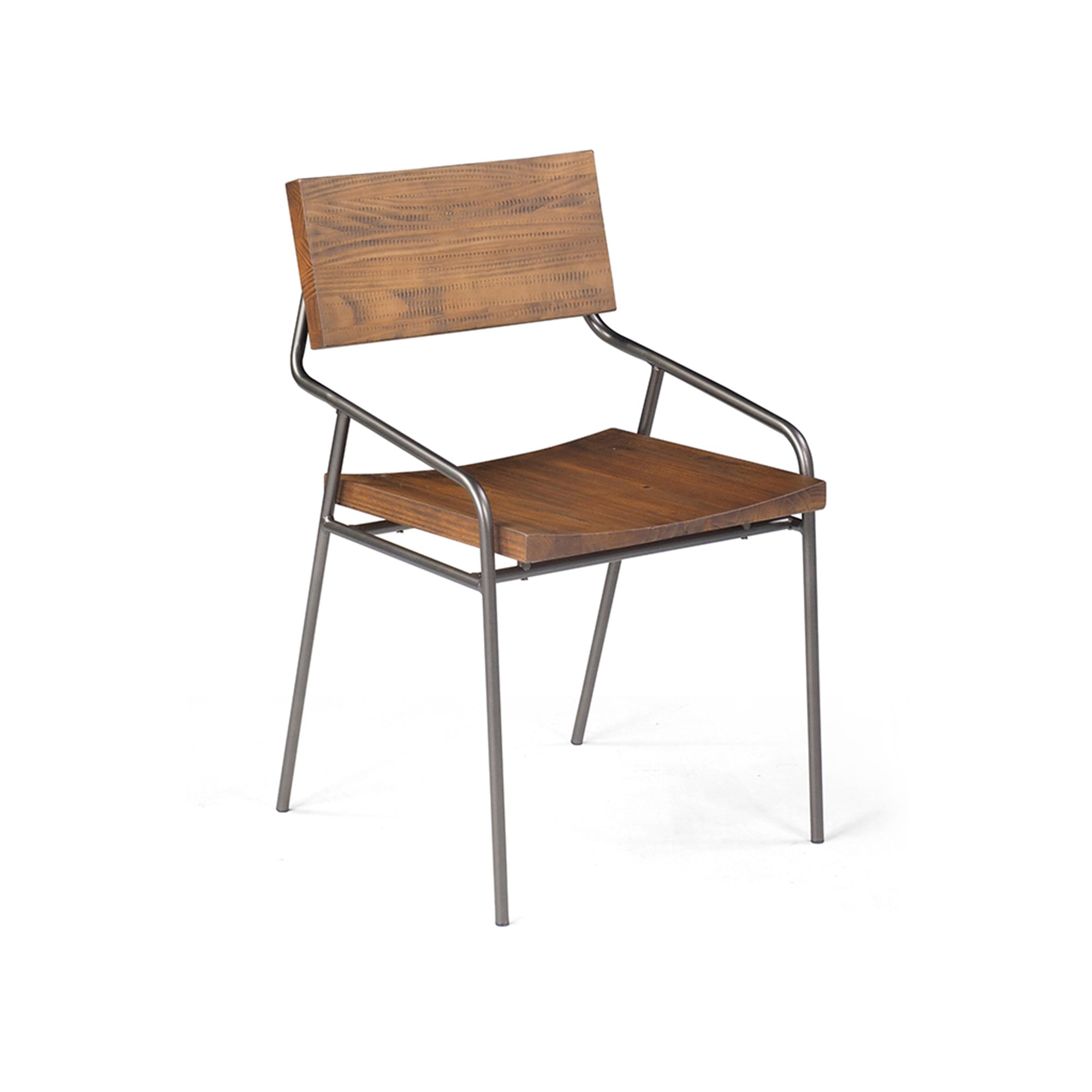 Cadeira de madeira rústica - loft Grafite + Rustic Brown