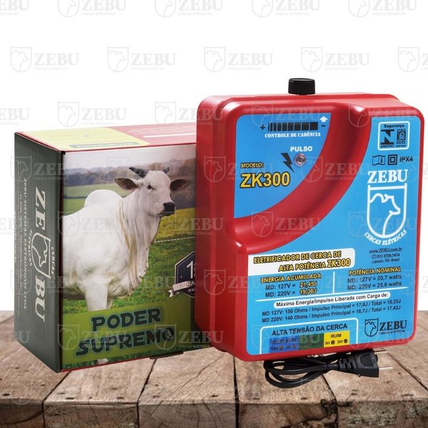 ZK300 220V ELETRIFICADOR DE CERCA ZEBU