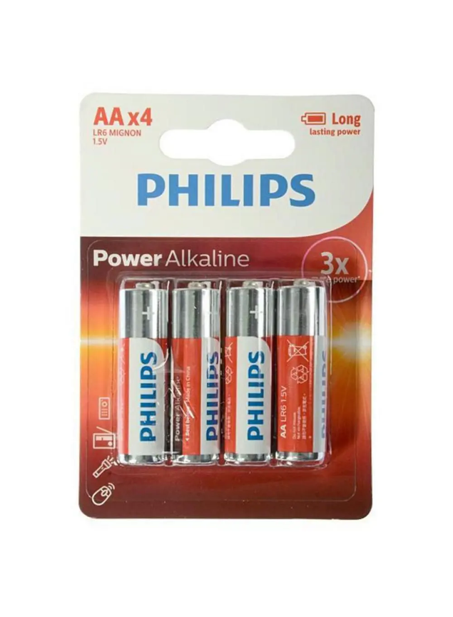 Pilha AA Philips Alcalina lr6 - 4 pilhas