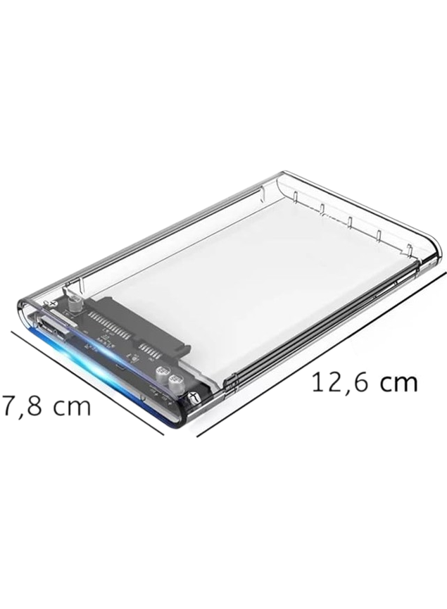 Case Externa para HD Notebook USB 3.0 Transparente