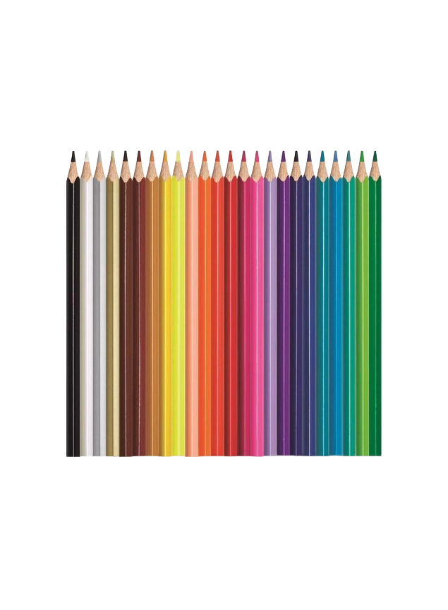 LAPIS DE COR 24 CORES TRIANGULAR COLOR PEPS + 3 LÁPIS DE ESCREVER MAPED