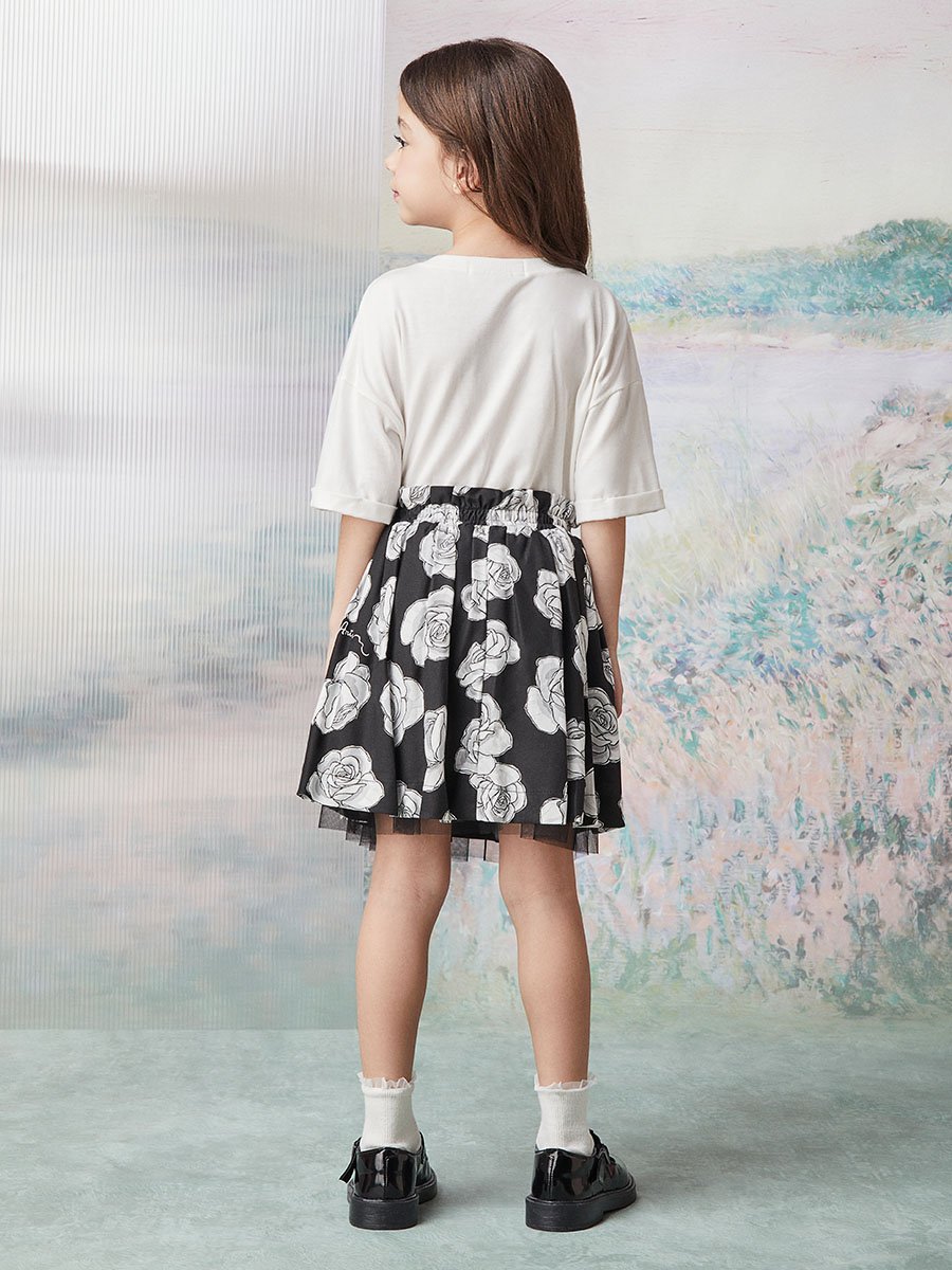 Conjunto Infantil com Aplique de Flor