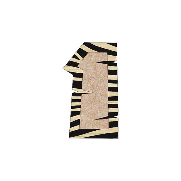 Aplique Numeral Safari Zebra 2 - Duplo