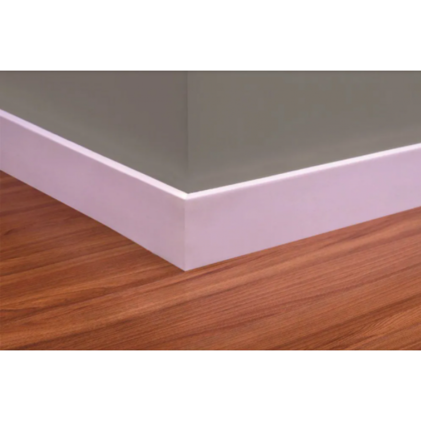 Rodapé de EVA Meu Rodapé Autocolante RP43 7cm Branco Rolo Com 10 Metros