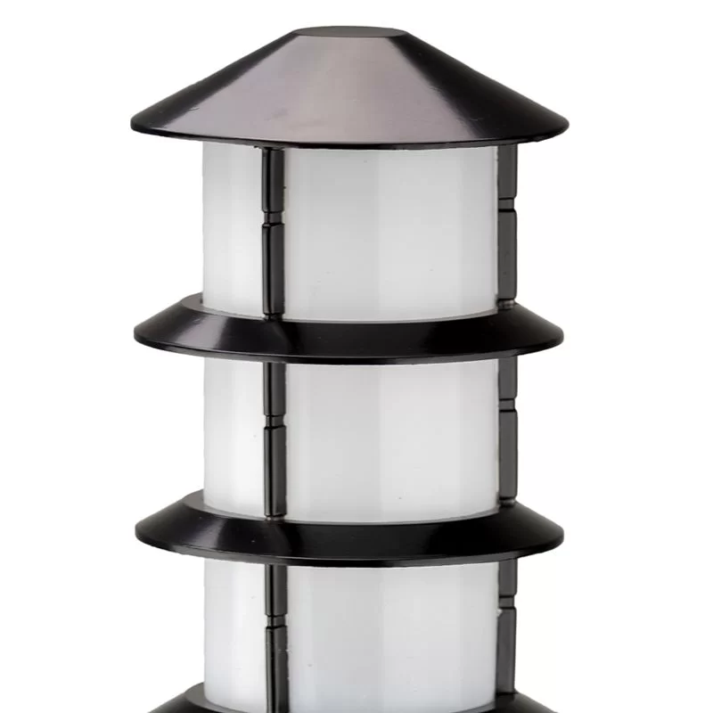 Poste Balizador Germany Oriental Externo 75x13cm Preto