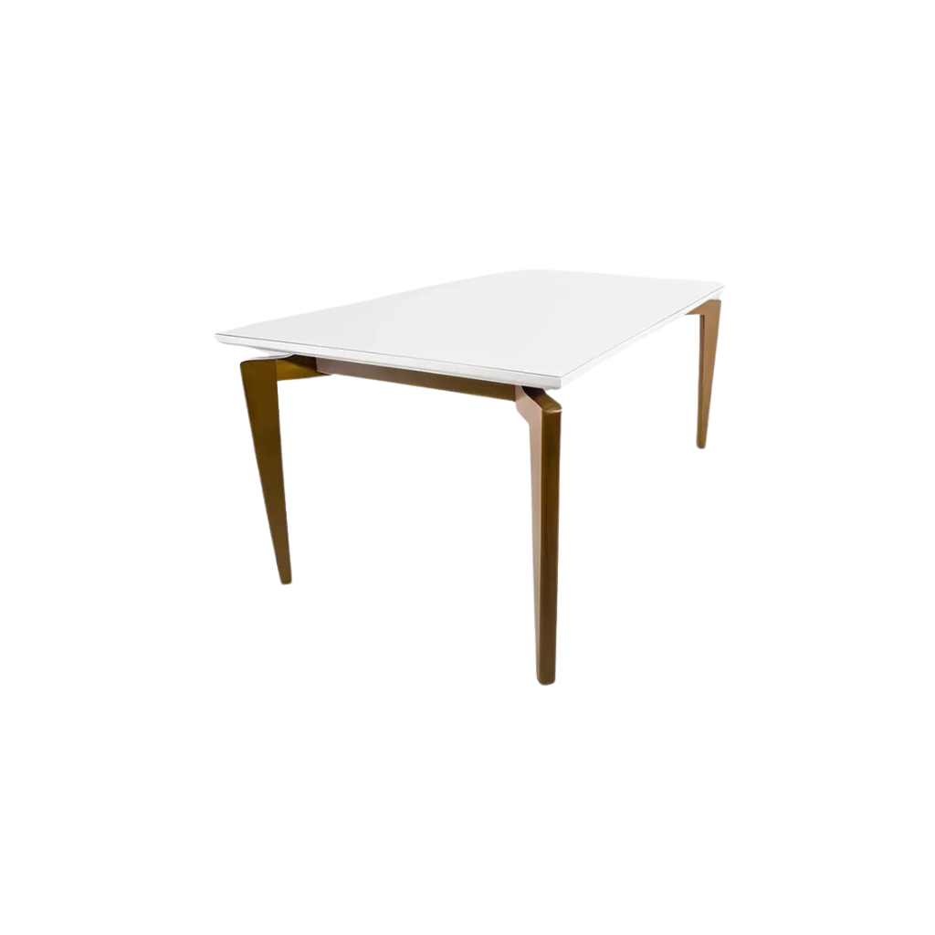 Mesa Helen de Jantar com Tampo em Vidro 200x100 - Tommy Design Imbuia