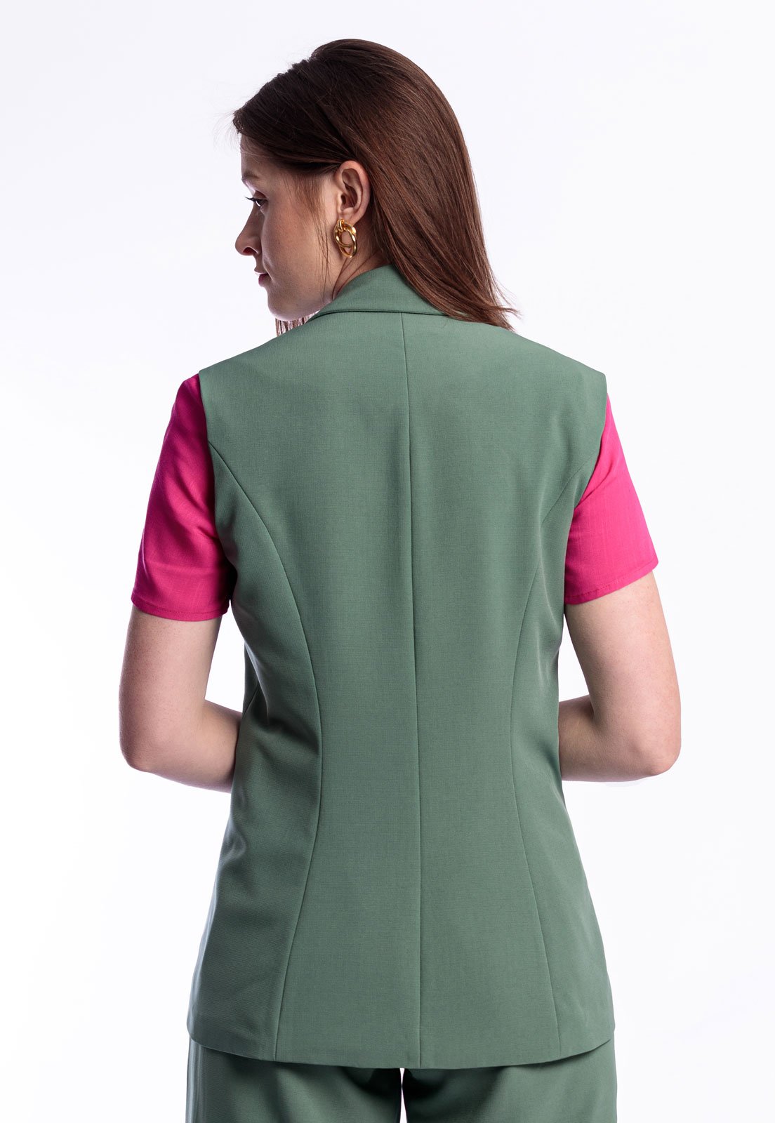 Colete Alfaiataria Forrado Verde Thalisa