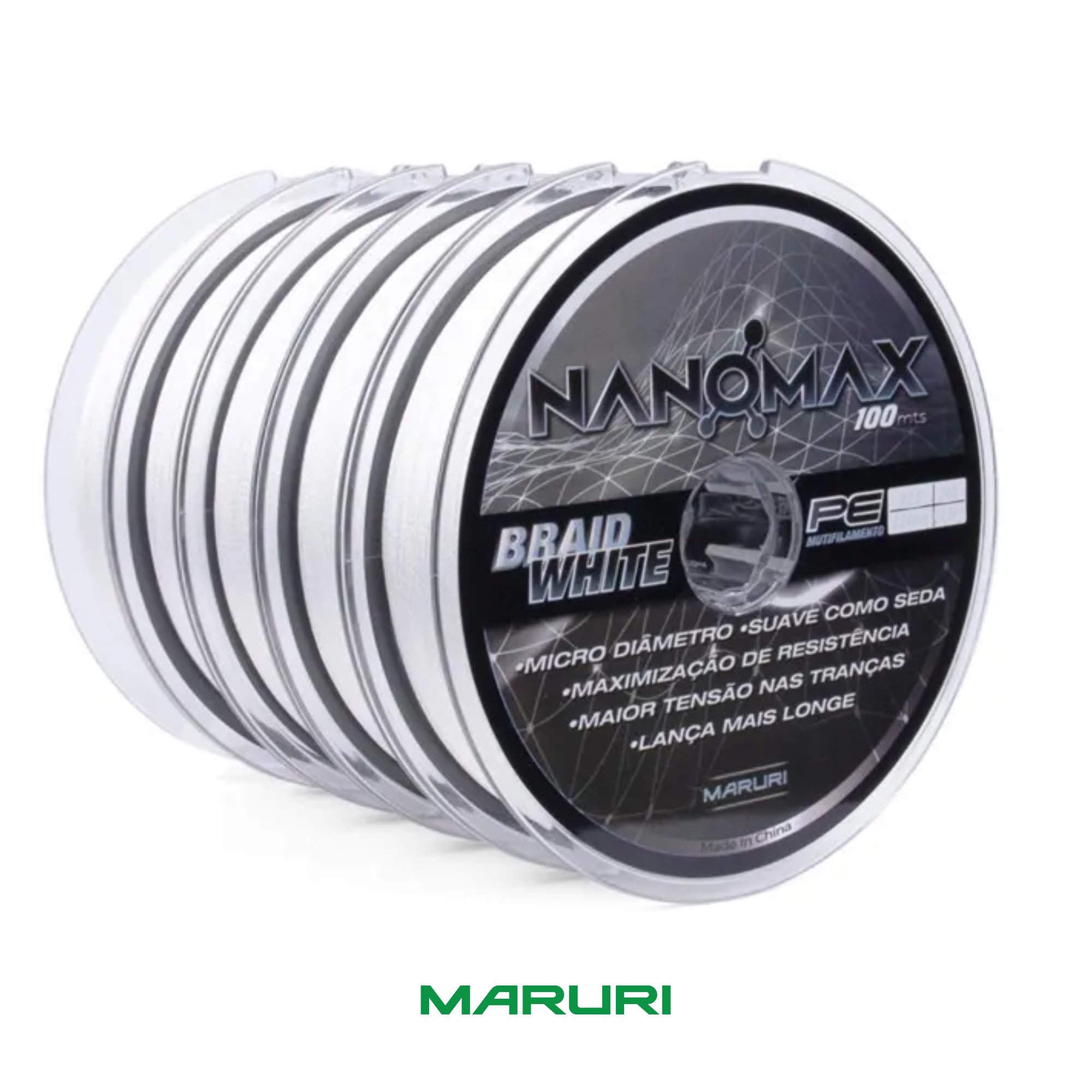 Linha Multifilamento Maruri Nanomax Braid White PE 100m