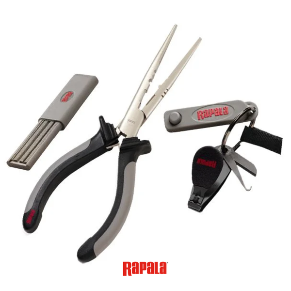 Alicate Rapala Combo Pack c/ Afiador e Corta Linha