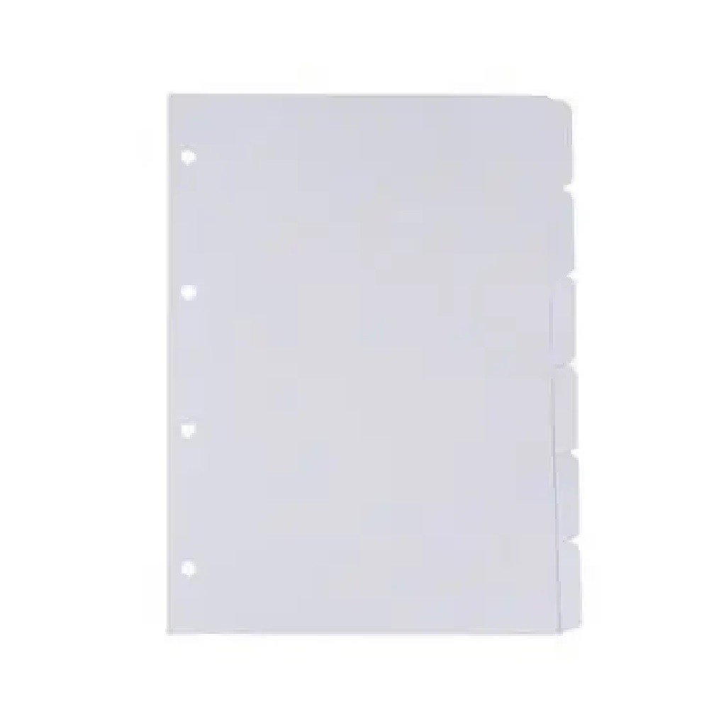 Divisória Plástica Transparente Para Fichário Com 10 Unidades Dac