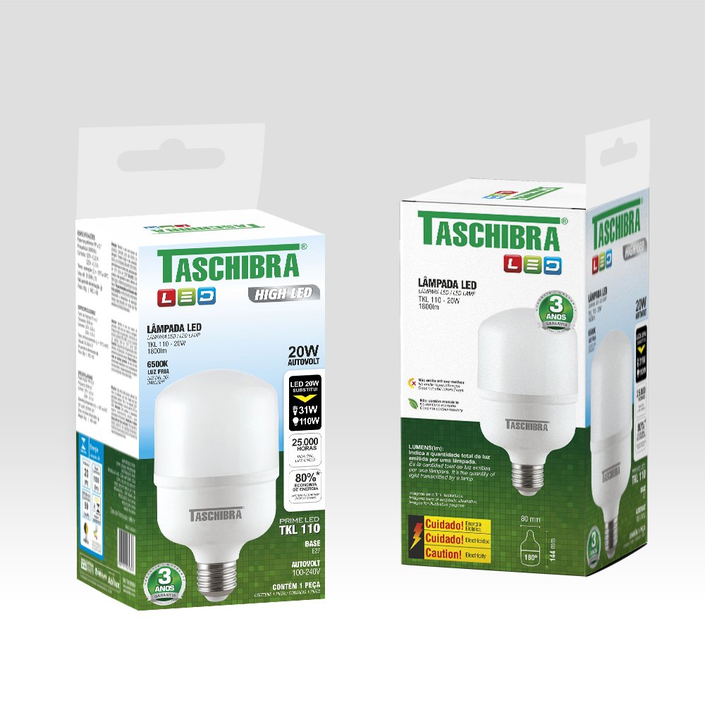 Lampâda High LED TKL 110/20W 6500K E27 Taschibra