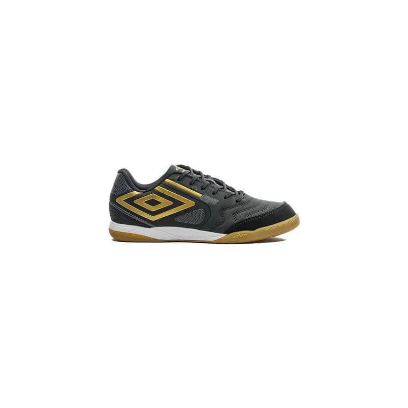 Chuteira Society Umbro Pro 5 Bump Masculina Preto+Dourado