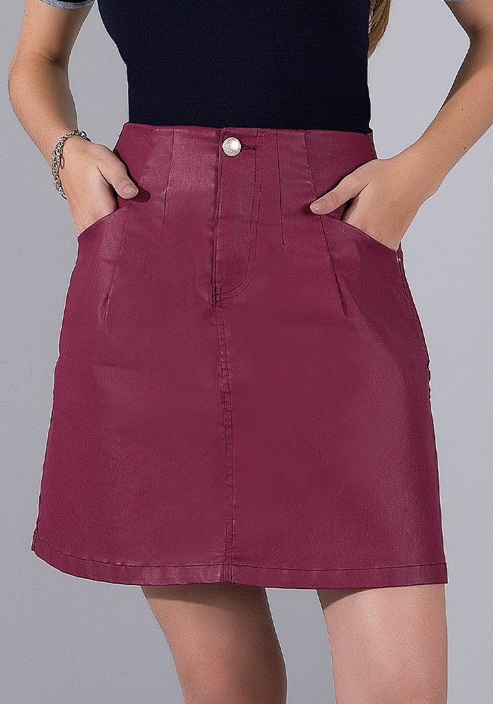 Saia Evasê Marsala Resinada Império Z