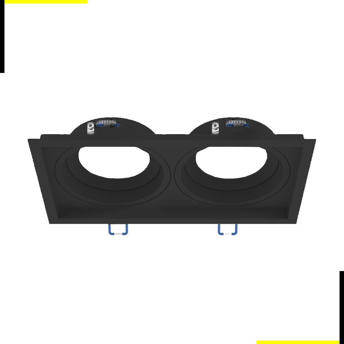 Spot de Embutir Micro Borda Duplo PAR20 E27 | Interlight Preto