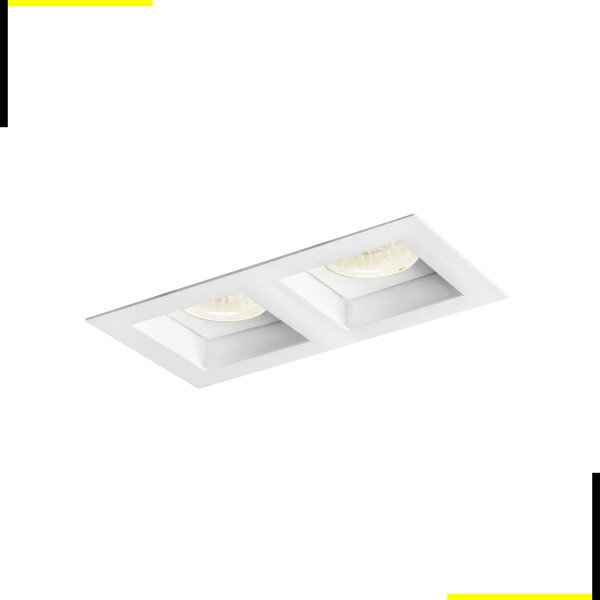 Spot de Embutir Recuado Duplo Dicroica MR16 GU10 Alumínio | Bella Lux ...